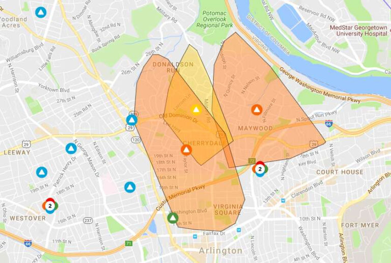 Dominion Power Outage Map Va Topographic Map Virginia Map