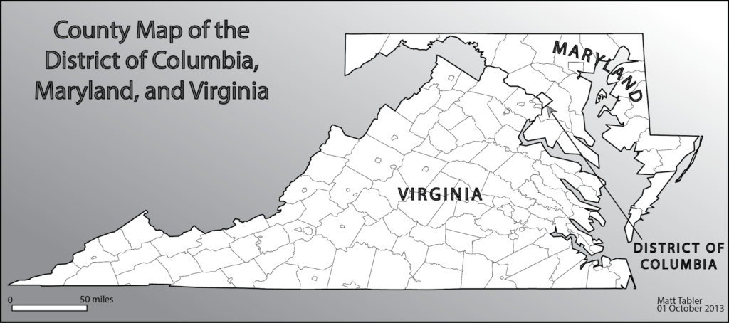 Map Of Dc Virginia And Maryland My Life | Virginia Map