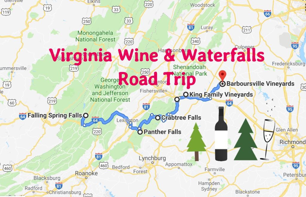 Road Trip To Virginia S Best Wineries And Waterfalls | Virginia Map