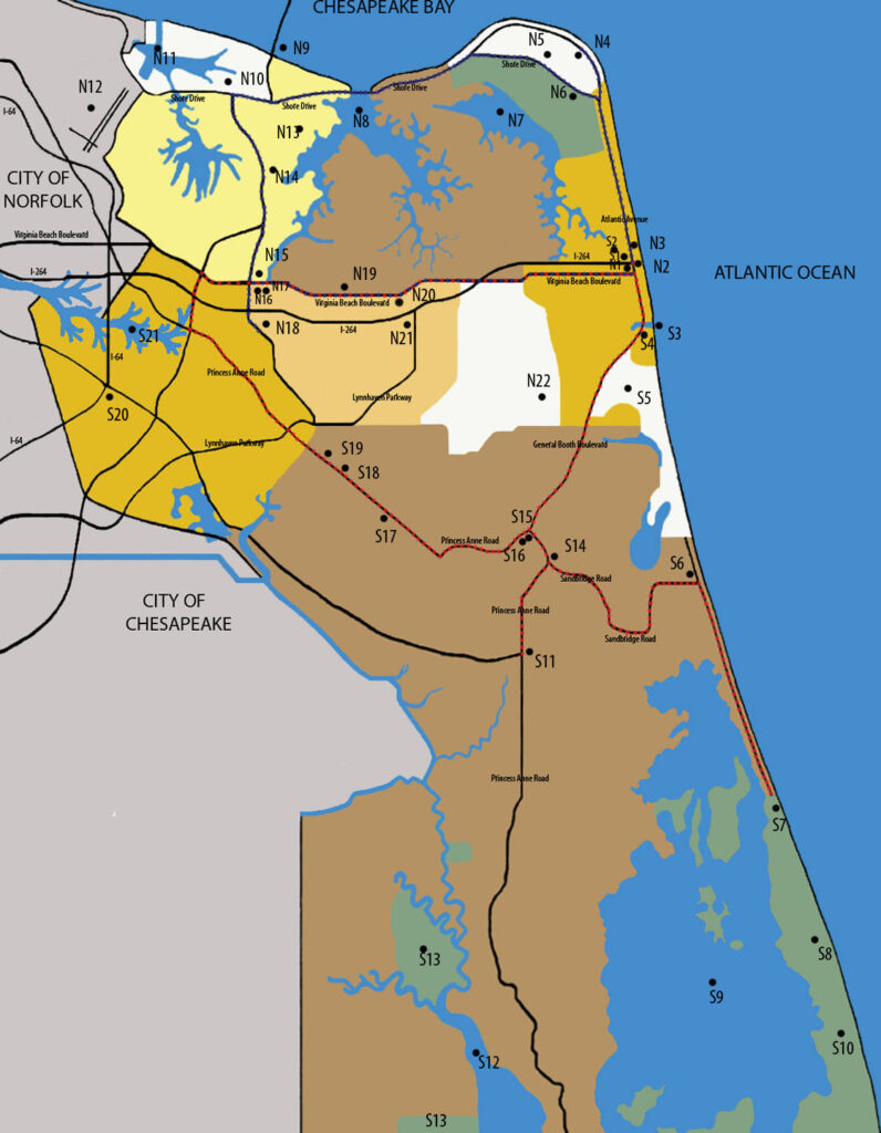 Virginia Beach Tourist Map Virginia Beach Mappery | Virginia Map