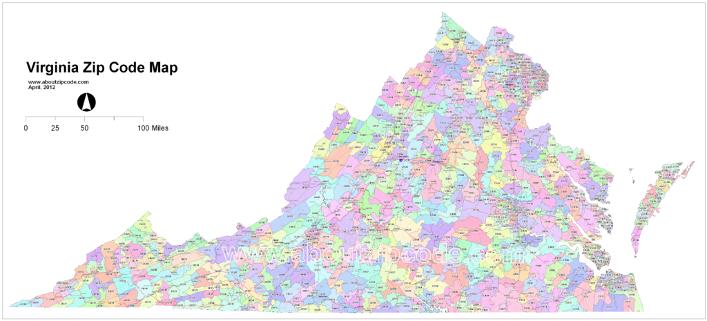 Virginia Zip Code Map Map Coding | Virginia Map