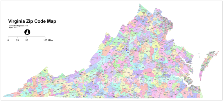 Virginia Zip Code Map Map Coding Virginia Map 4133